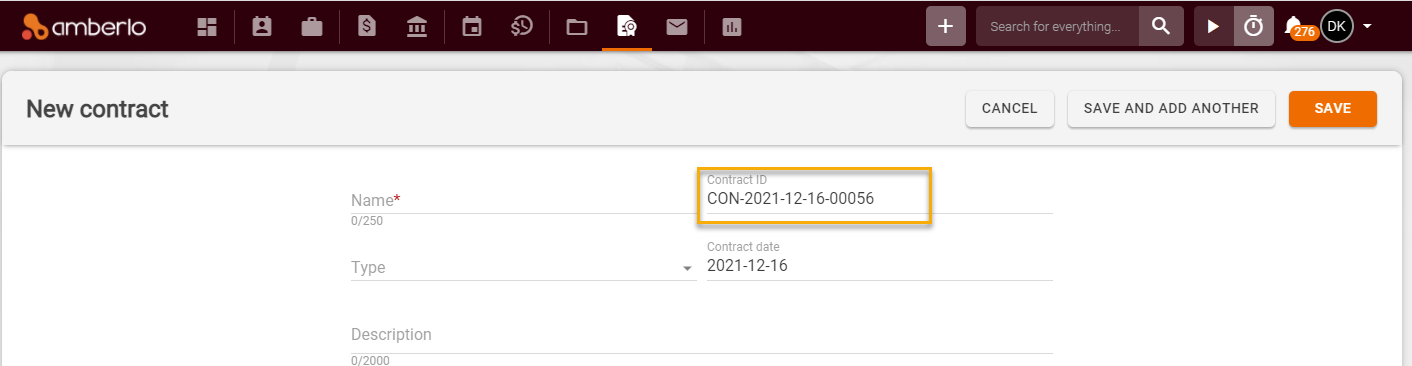 How to set Contracts Numbering Settings?