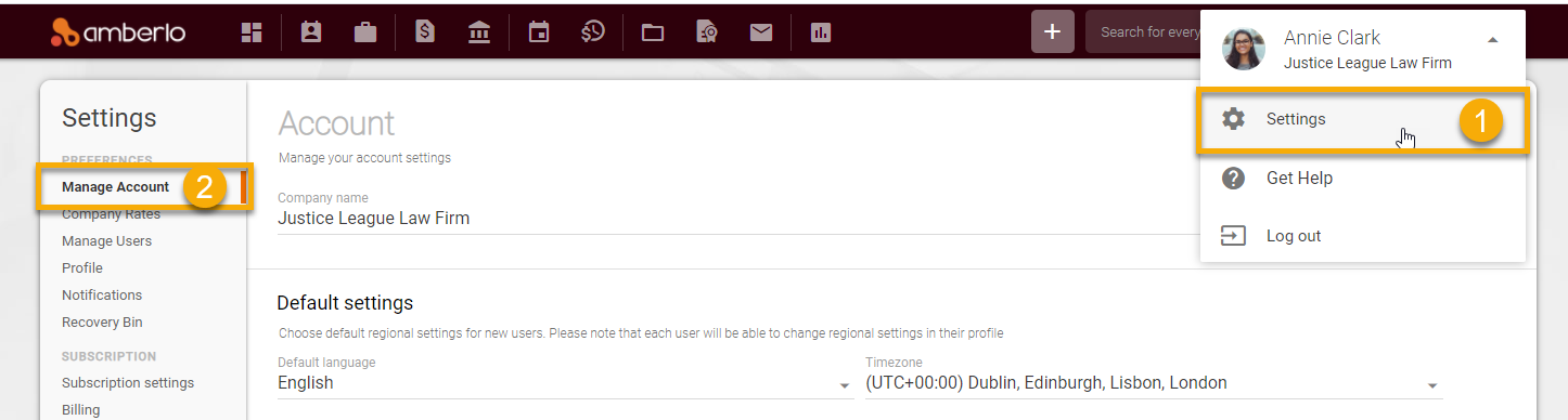 Account Settings