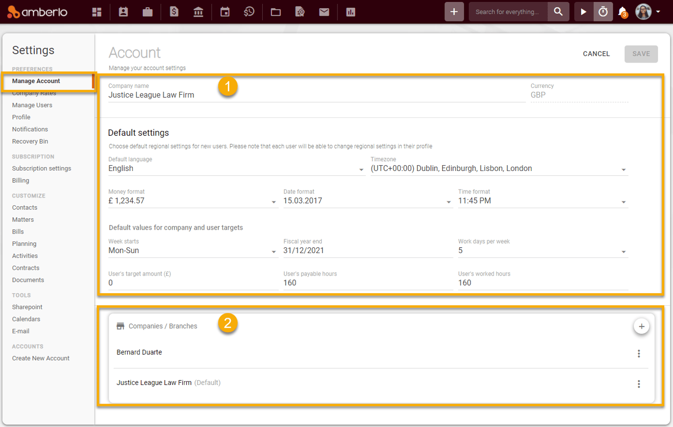 Account Settings