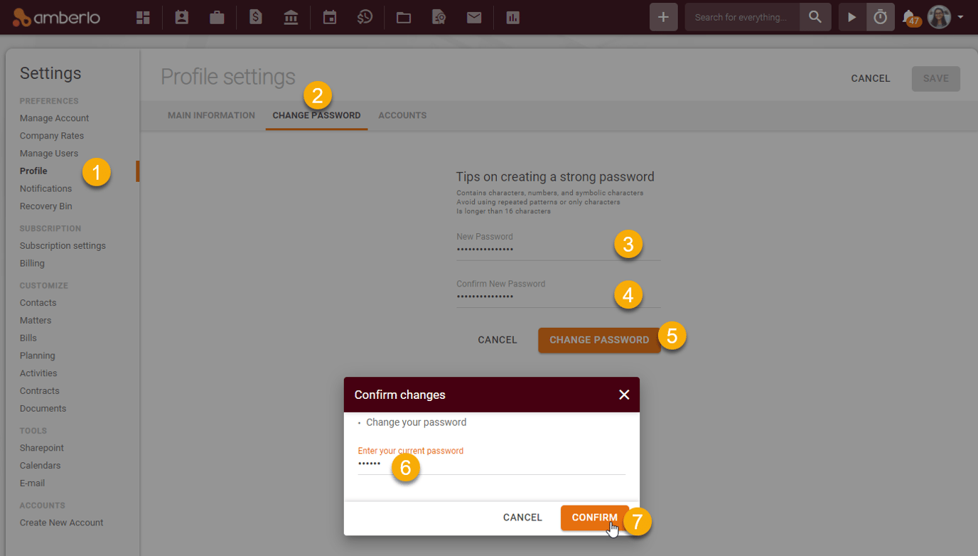 How to Change Password?