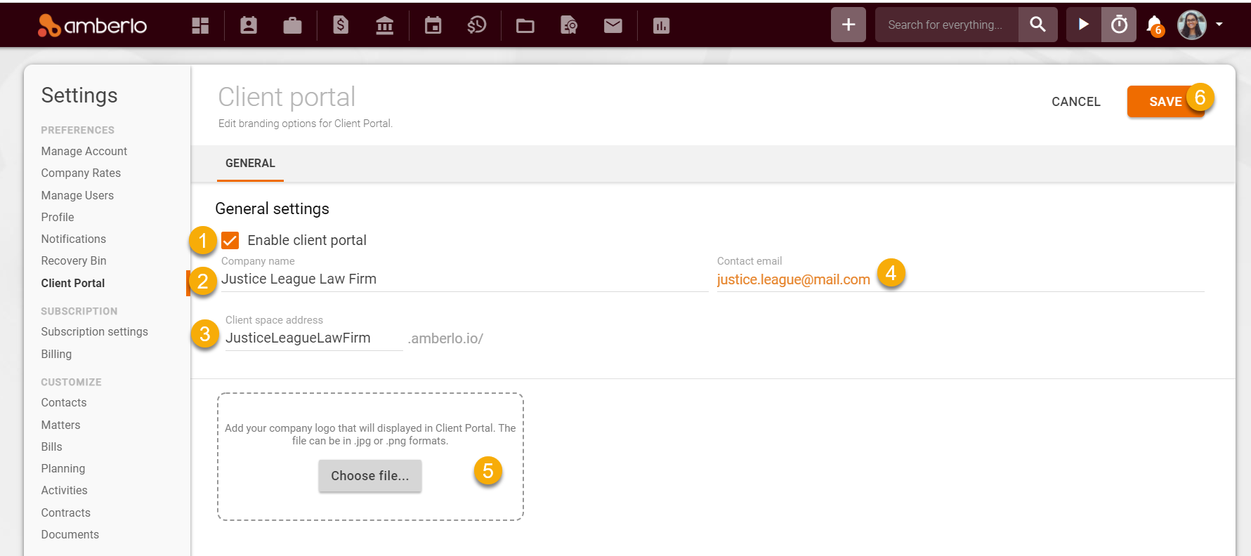 How to connect and use Client Portal feature in Amberlo?