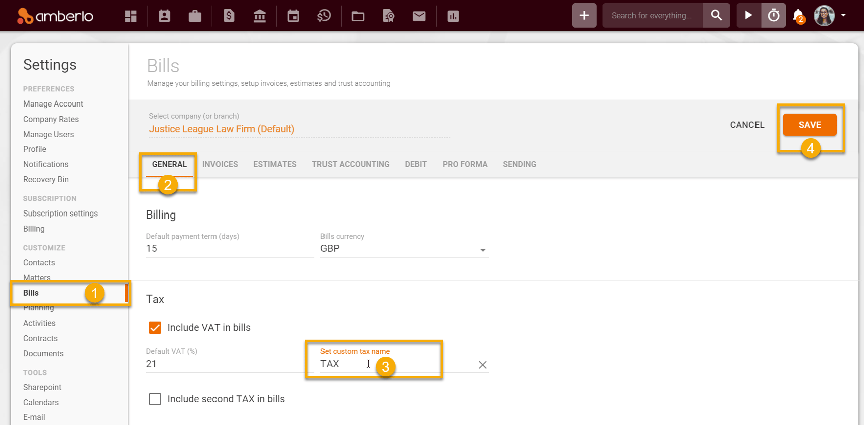 How to set custom VAT name?