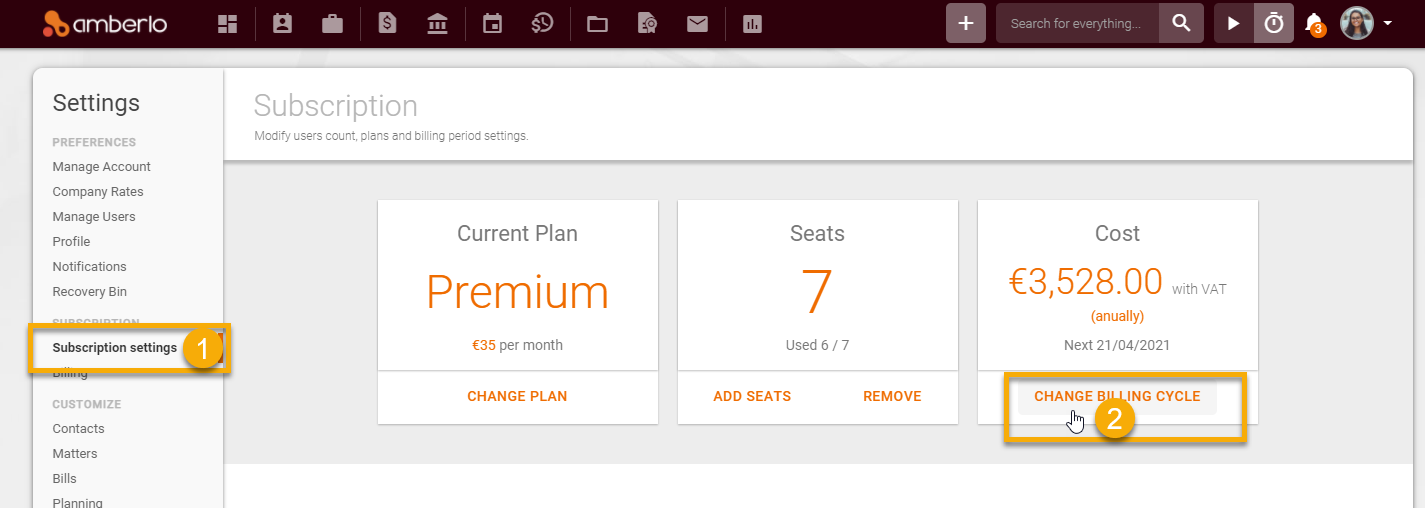 How Can I Change Billing Cycle?