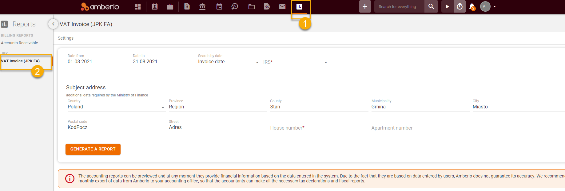 How to find and use JPK FA report (Poland)?