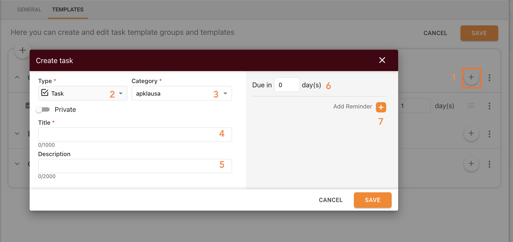 How to create task templates?