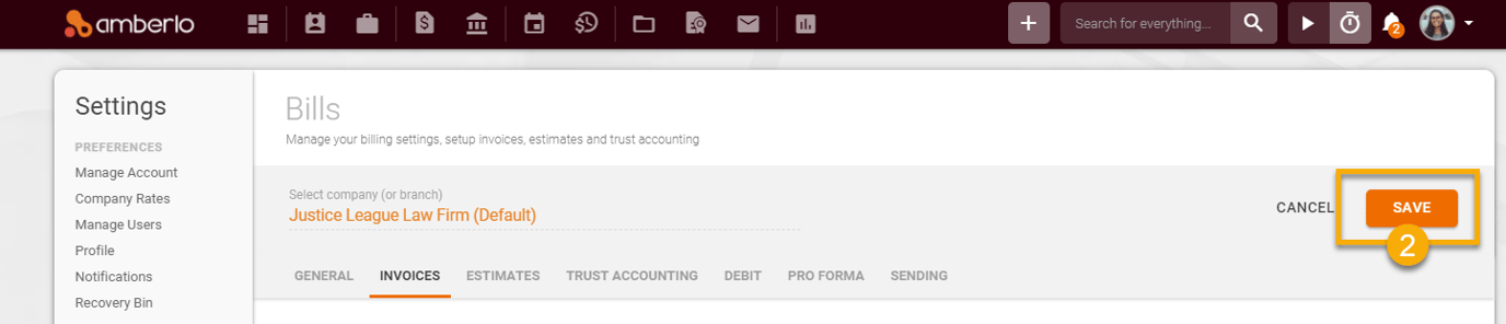 How to set Default Invoice/Report Template Settings?