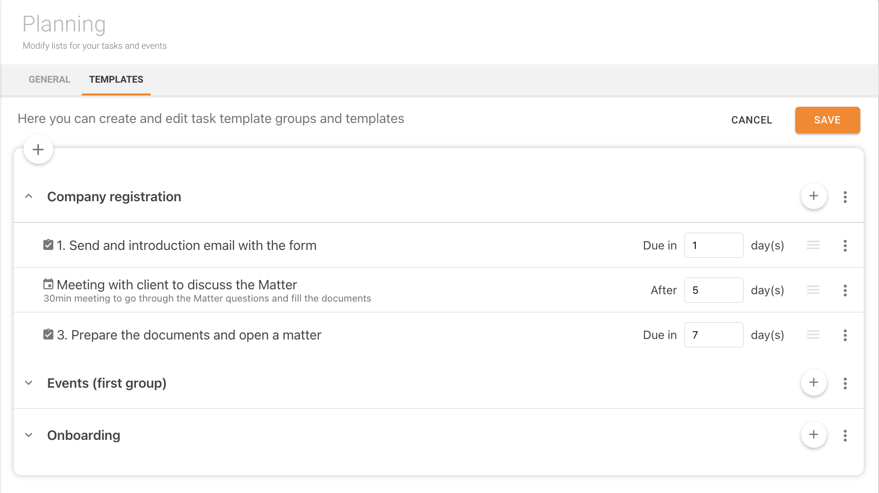 How to create task templates?
