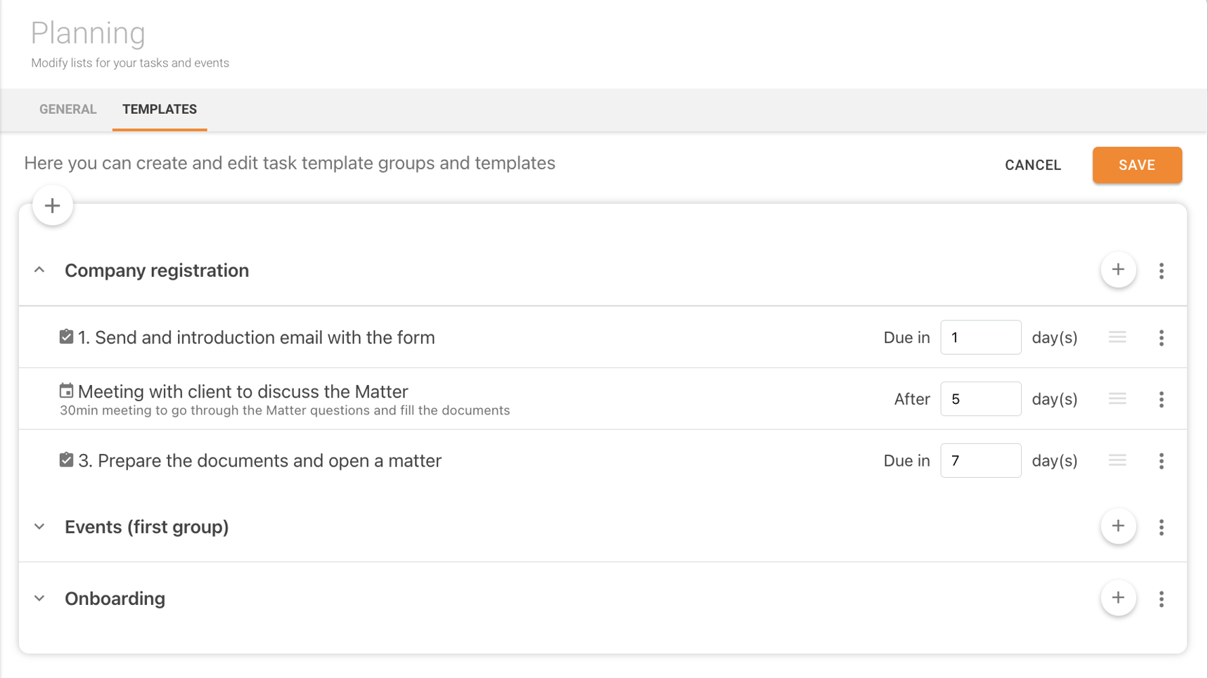 How to create task templates?